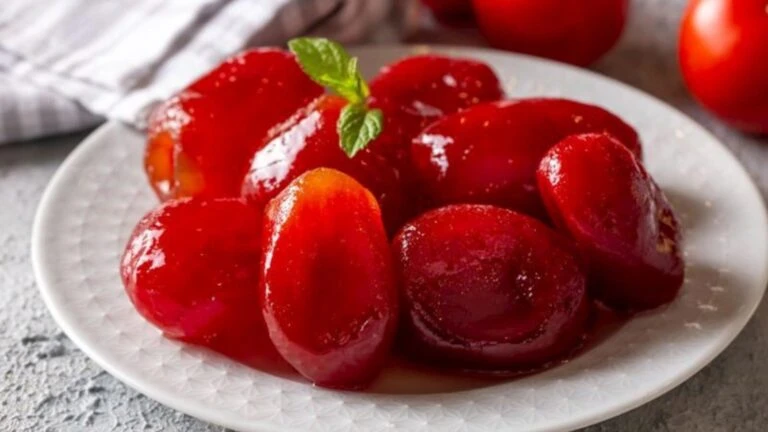 Evde kolayca yapabileceğiniz en lezzetli bursa domates reçeli tarifi ...