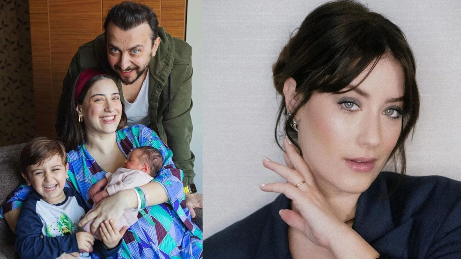 Hazal Kaya ve Ali Atay çifti kızları Leyla'nın yüzünü ilk kez gösterdi ...